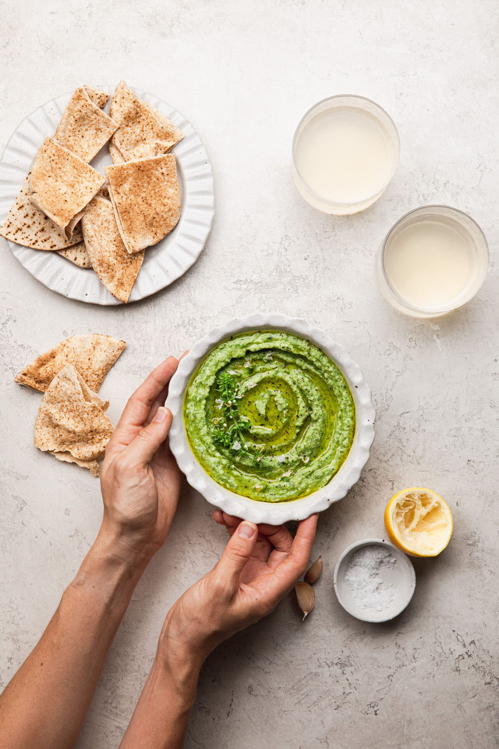 Creamy Basil White Bean Dip - Our Nourishing Table