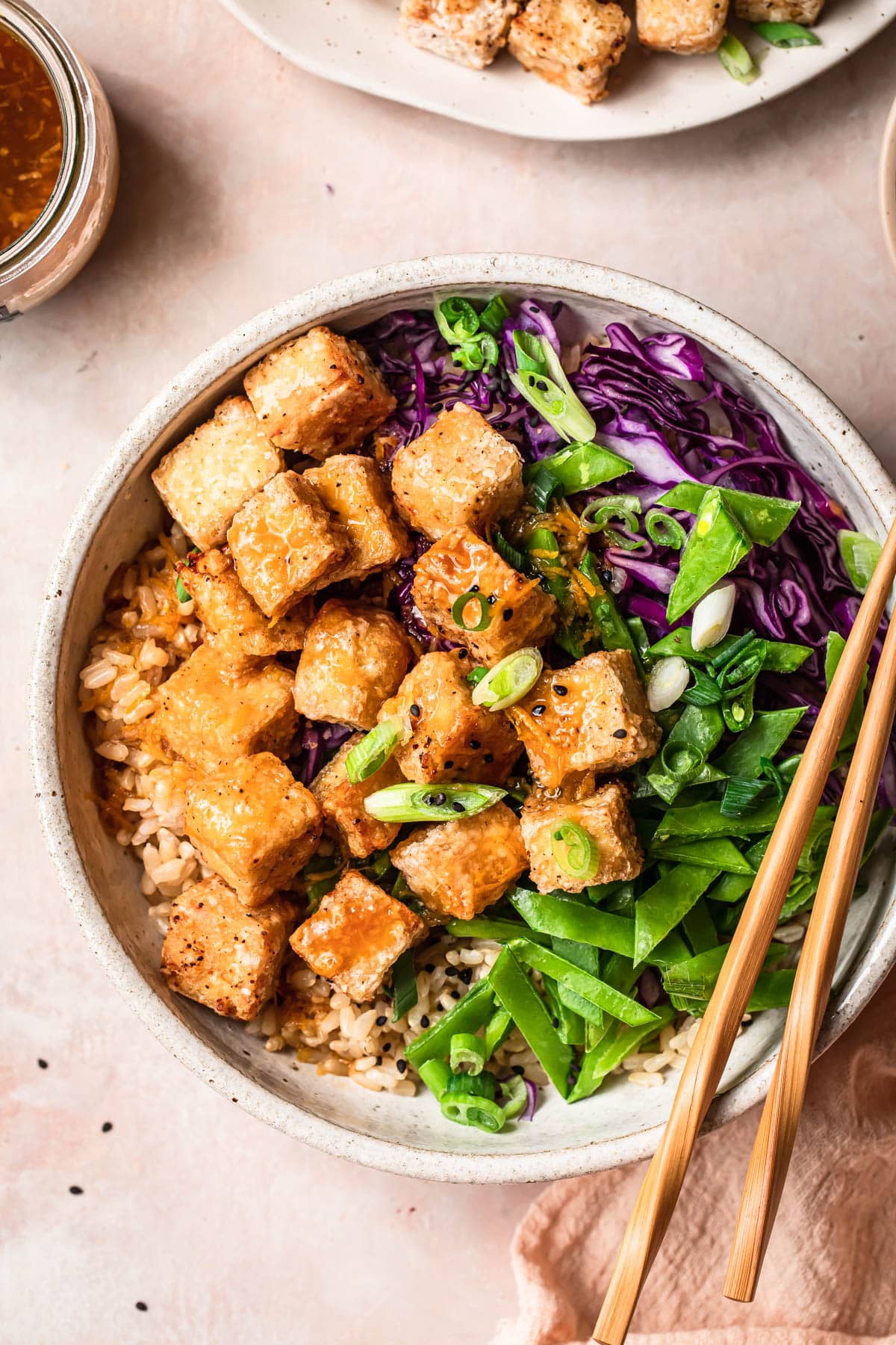 Crispy Tofu Bowls with Orange Tamari Sauce - Our Nourishing Table