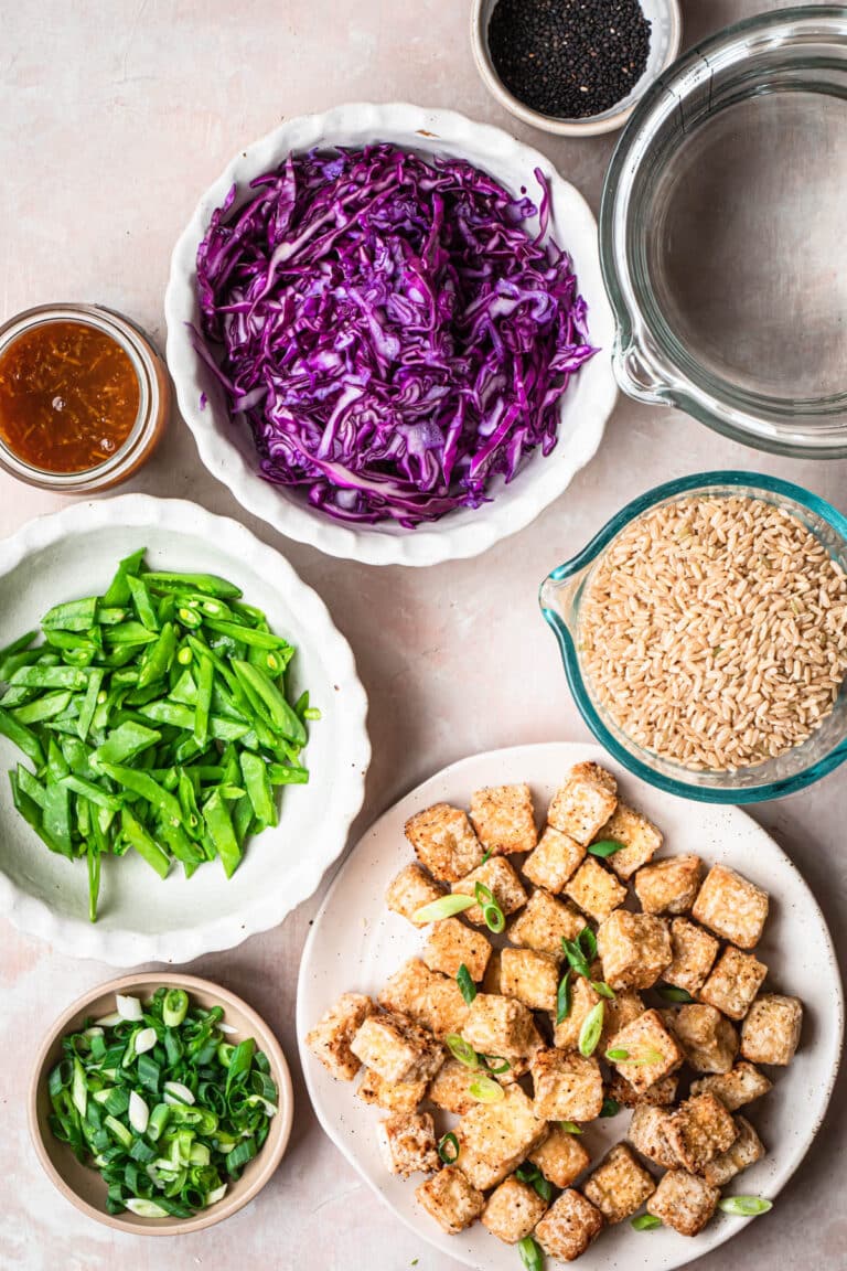 Crispy Tofu Bowls with Orange Tamari Sauce - Our Nourishing Table