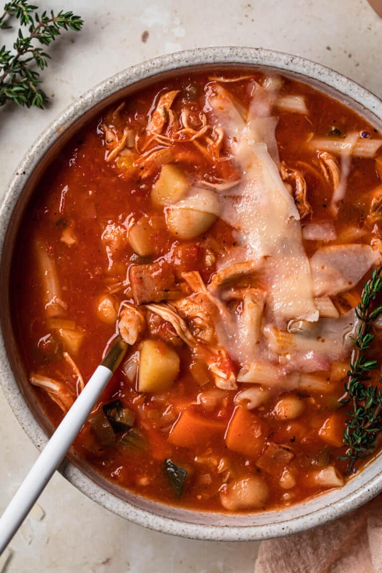 Chicken Minestrone Soup (Slow Cooker & Stove Top) - Our Nourishing Table