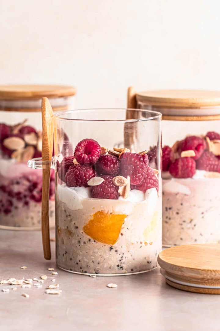 Overnight Oats with Frozen Fruit - Our Nourishing Table
