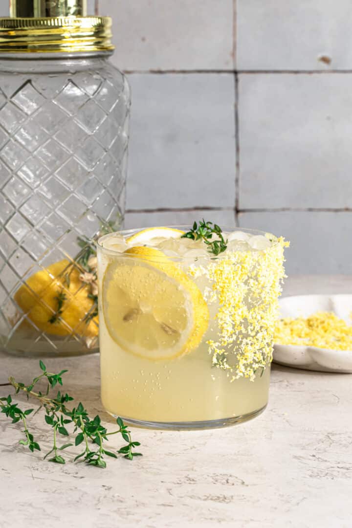 Refreshing Lemon Thyme Mocktail Recipe - Our Nourishing Table