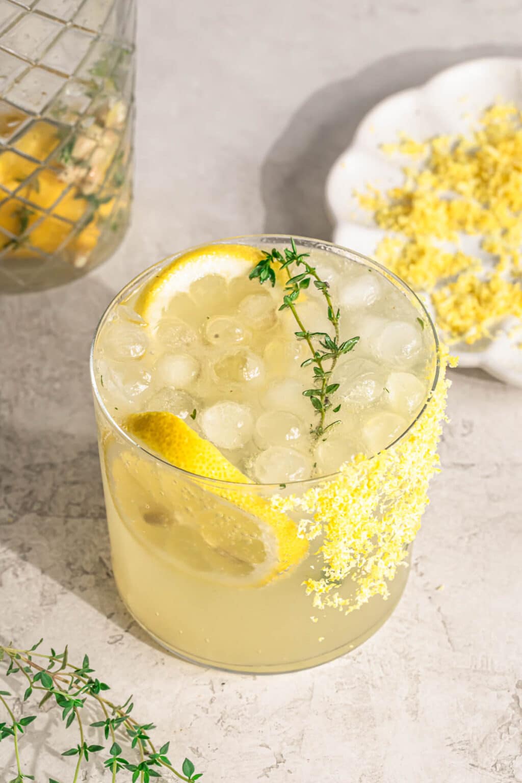 Refreshing Lemon Thyme Mocktail Recipe - Our Nourishing Table