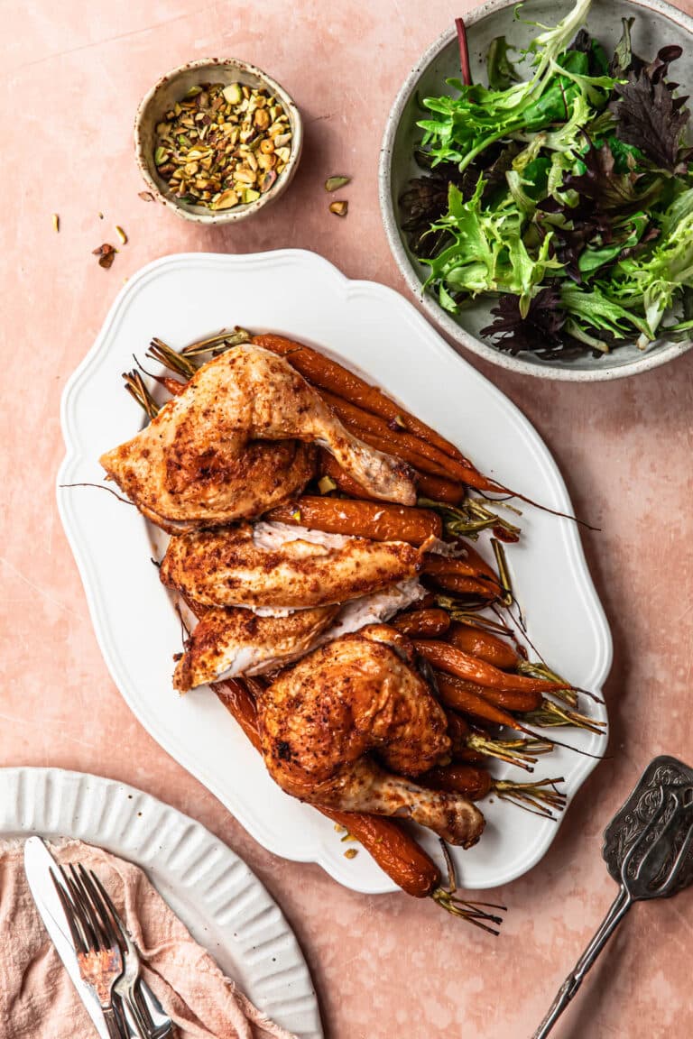 BBQ Spatchcocked Chicken with Step-By-Step Instructions - Our ...