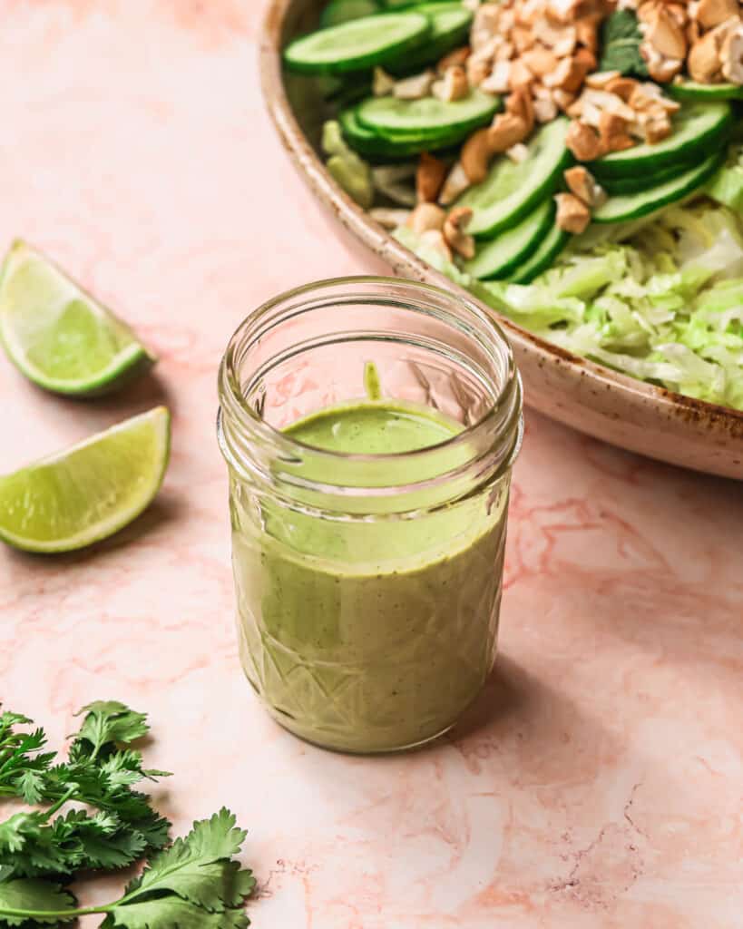 Delicious Cilantro Tahini Lime Dressing - Our Nourishing Table