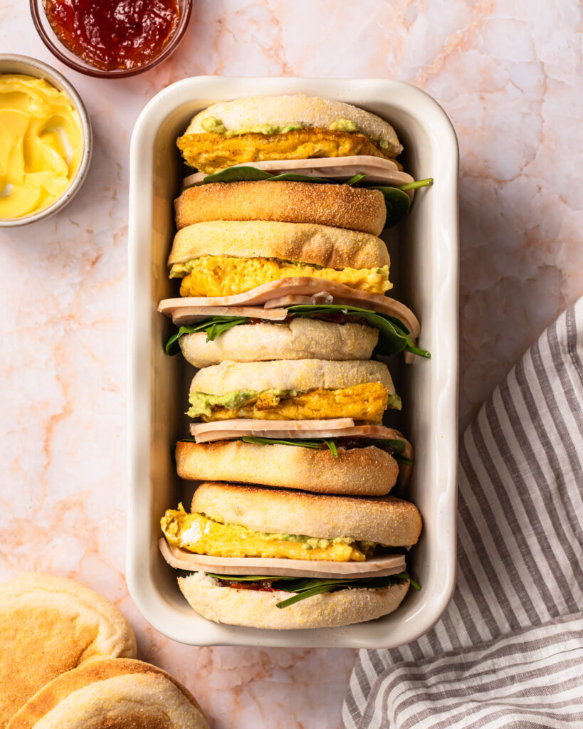 Prep Ahead Turkey Breakfast Sandwiches - Our Nourishing Table